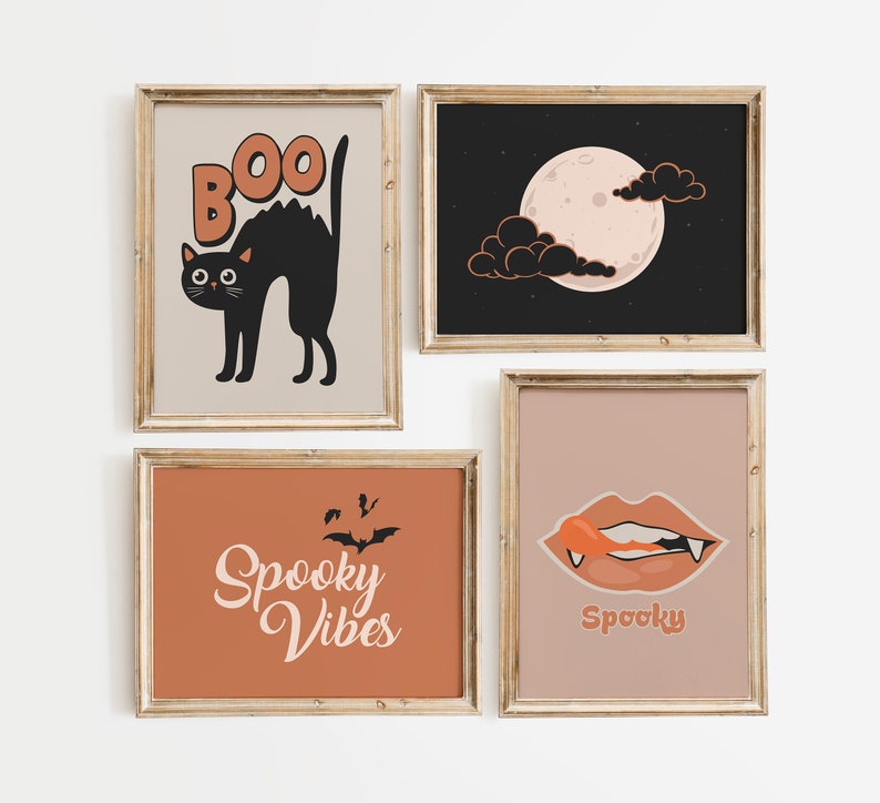 Halloween Art Mega Bundle Set, Set of 13, Halloween Gallery Wall ...
