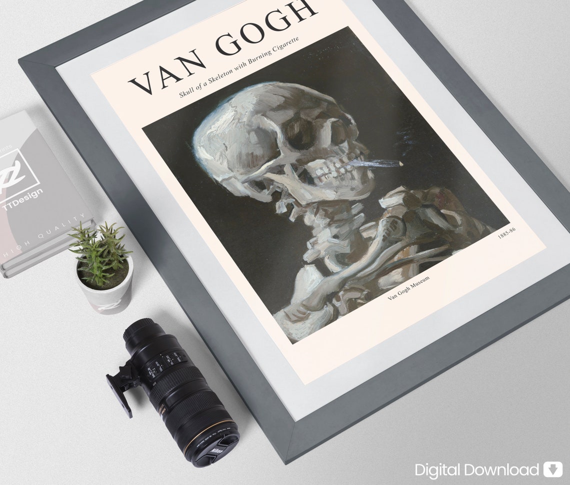 Vincent Van Gogh Skull Poster Van Gogh Print Van Gogh - Etsy