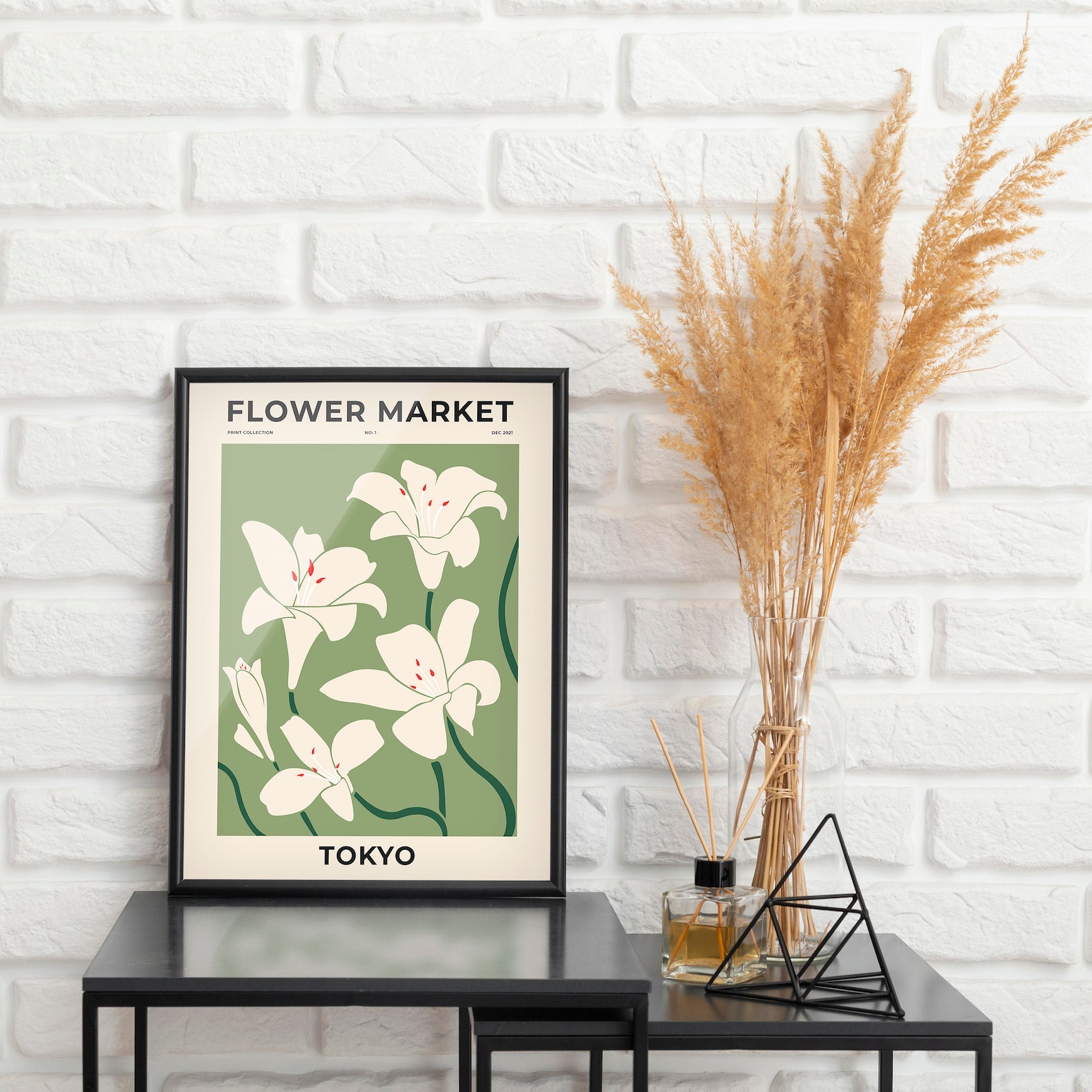 Flower Market Print Flower Market Tokyo Exhibition Poster - Etsy