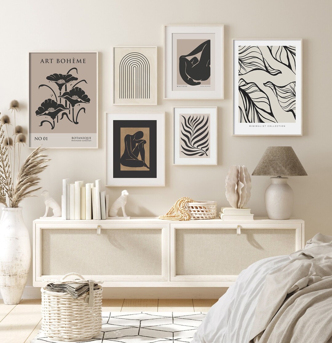 Modern Print, Gallery Wall Set of 6, Modern Wall Art, Minimalist Print ...