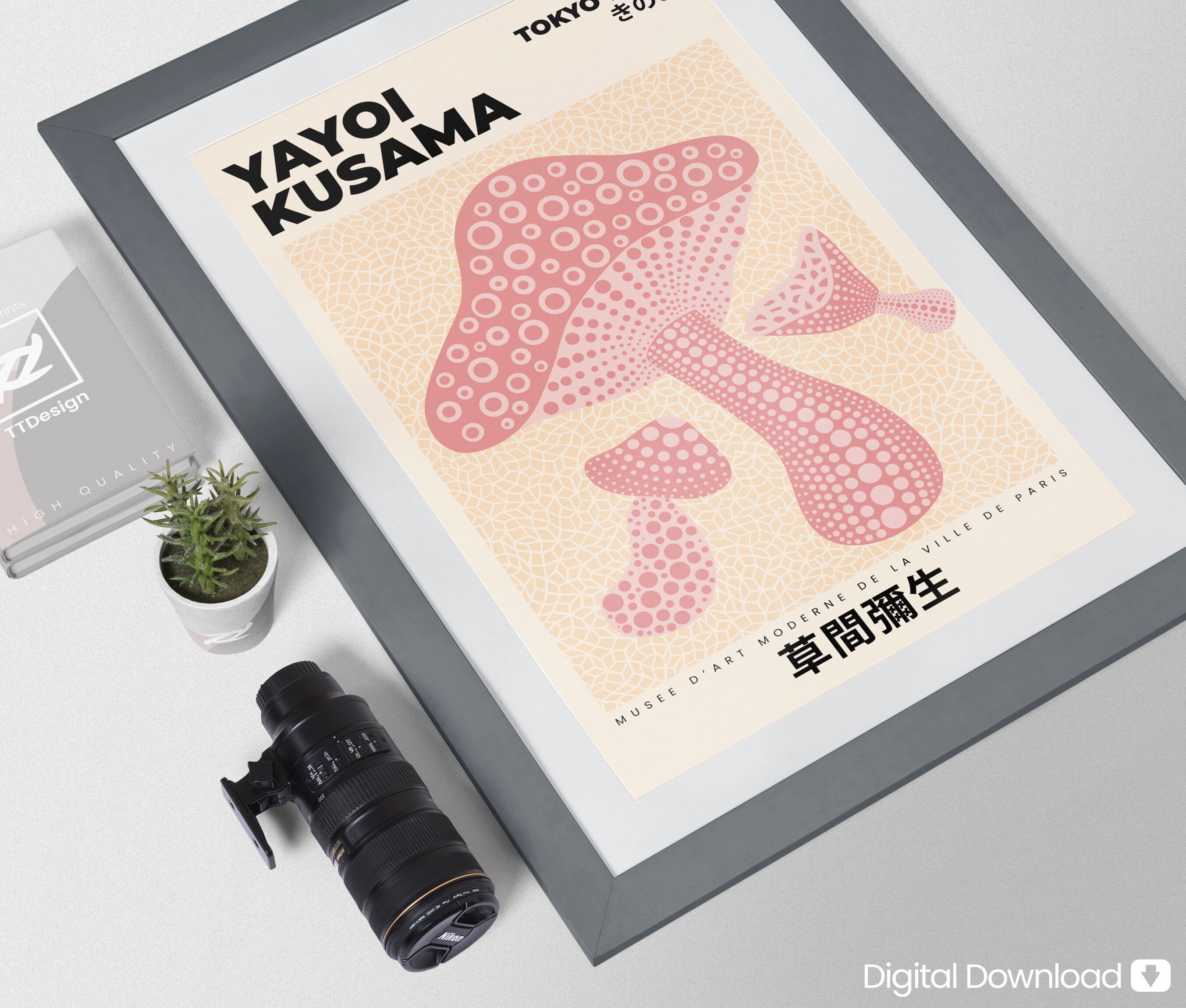 Yayoi Kusama Mushroom Print Yayoi Kusama Print Yayoi Kusama | Etsy ...