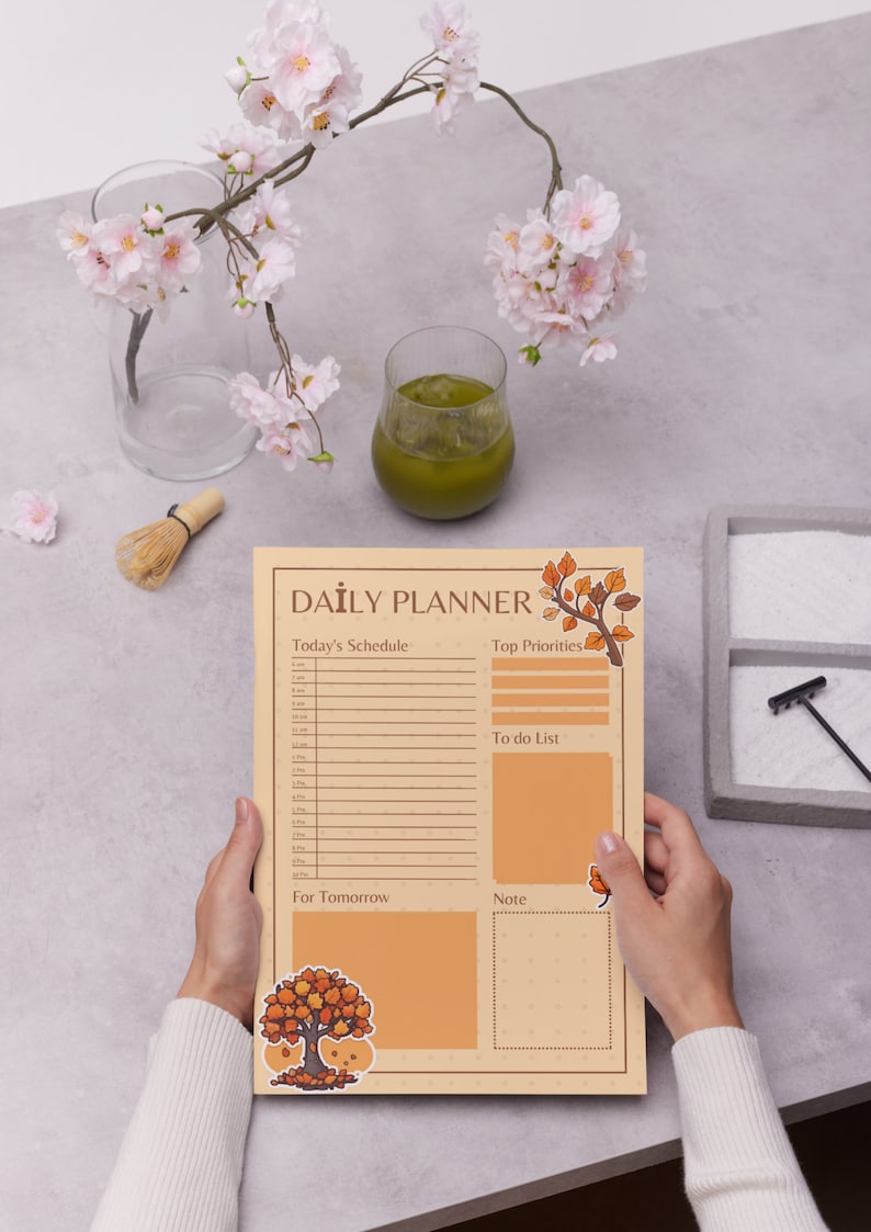 Basic Autumn Themed Daily Planner / Printable and Digital Download ...
