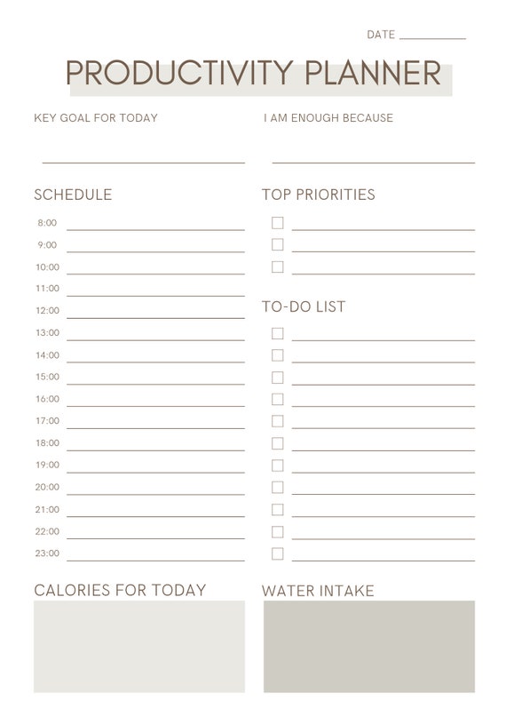 Daily Schedule Planner - Etsy