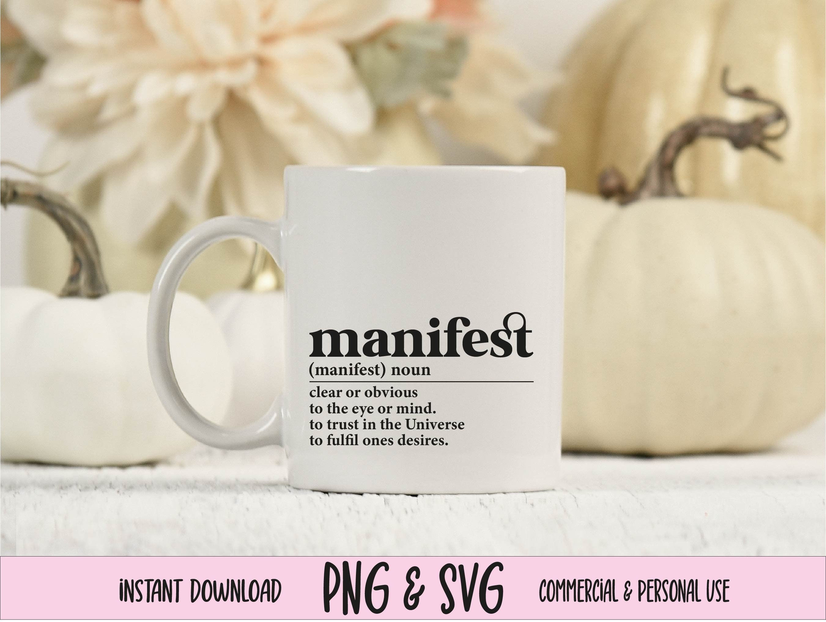 Manifest Noun SVG PNG File Instant Download Cut Cricut - Etsy UK