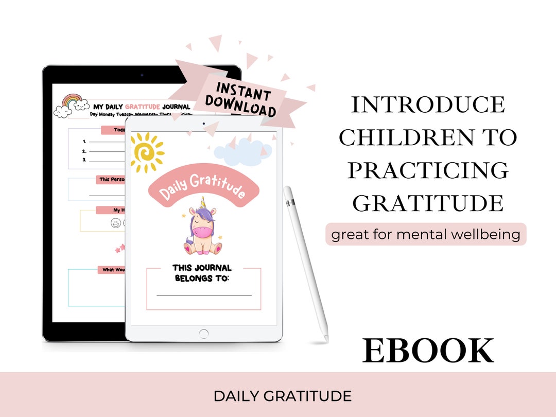 Gratitude Journal for Children Unicorn Happy Tracker Diary 31 Days ...