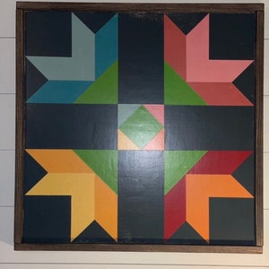 2x2 Handmade Flower Barn Quilt - Etsy