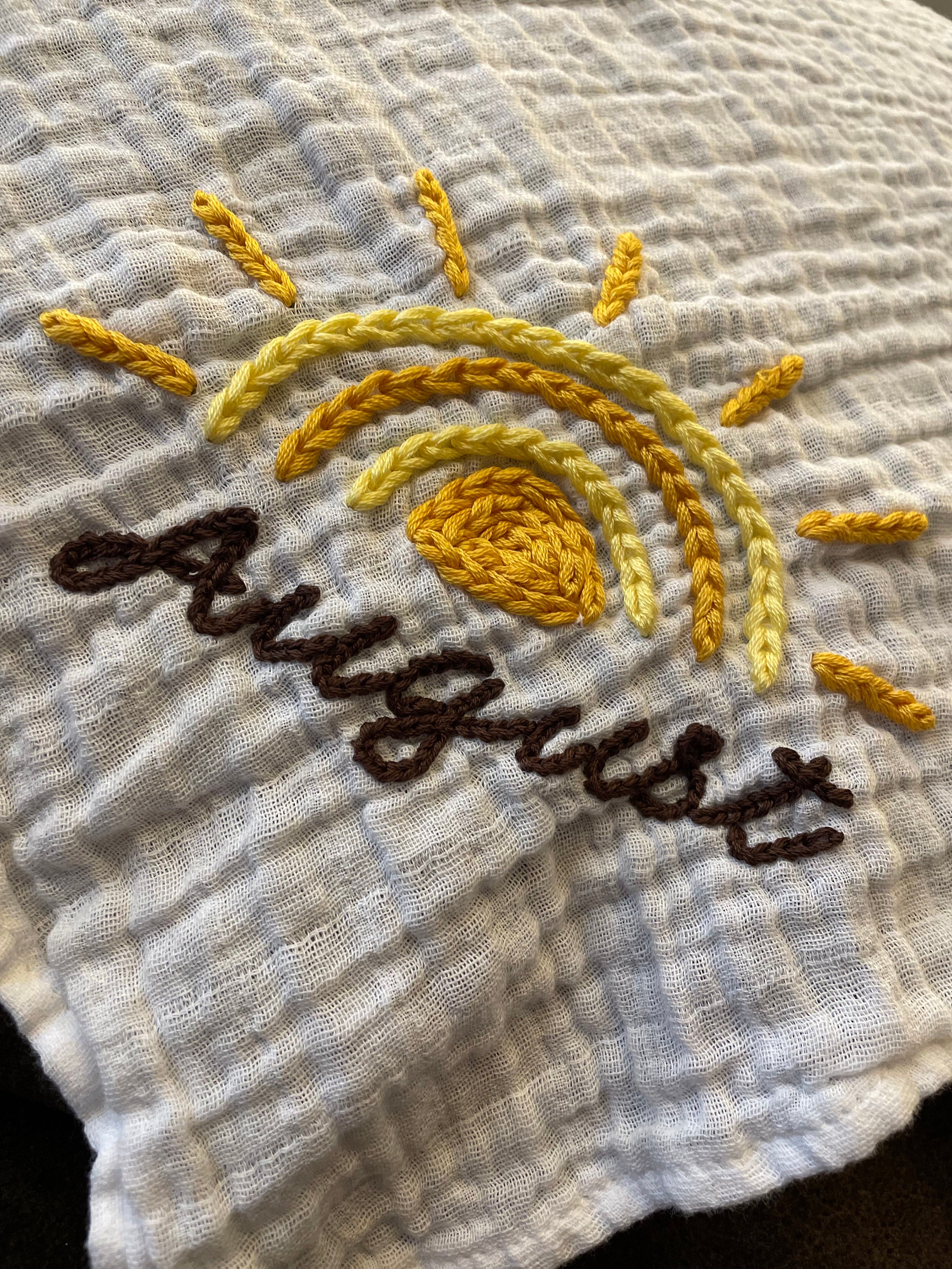 Custom Hand Embroidered Baby Blanket - Etsy