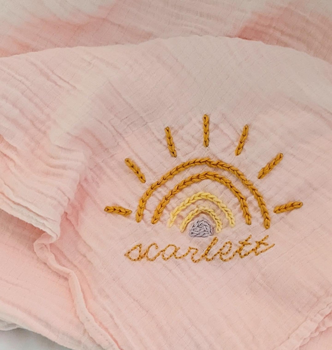 Custom Hand Embroidered Baby Blanket - Etsy