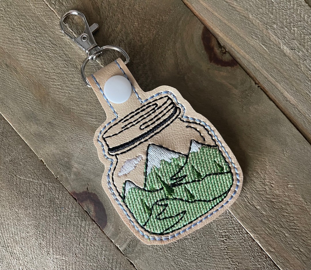 Mountains in a Jar Keychain/key Fob - Etsy
