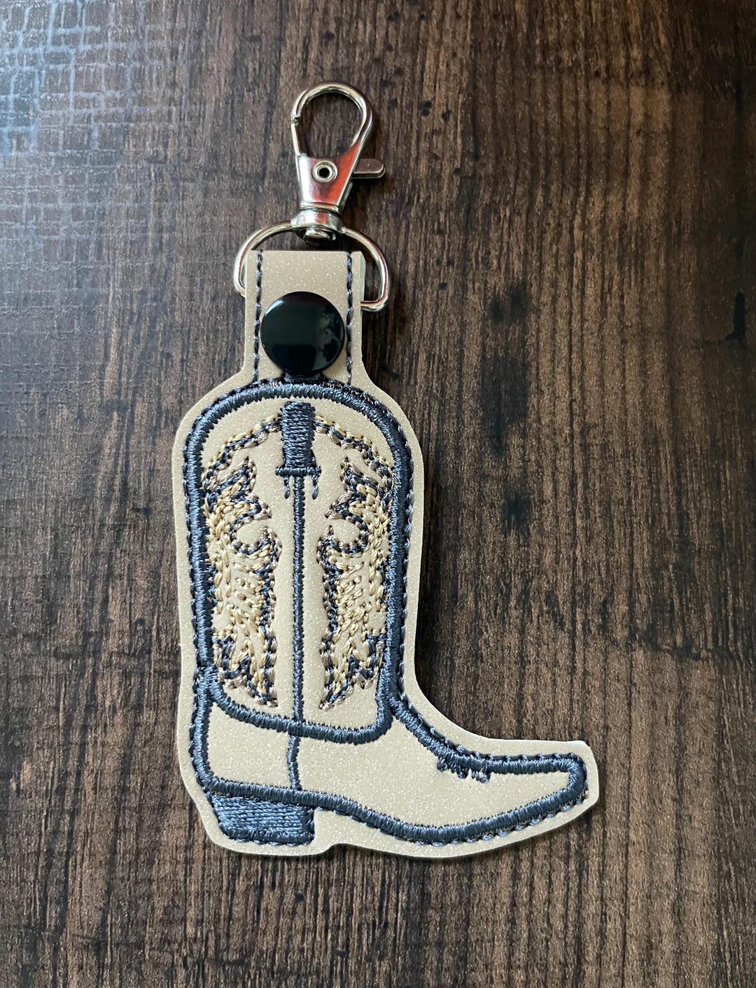 Cowboy Boot Keychain/key Fob - Etsy