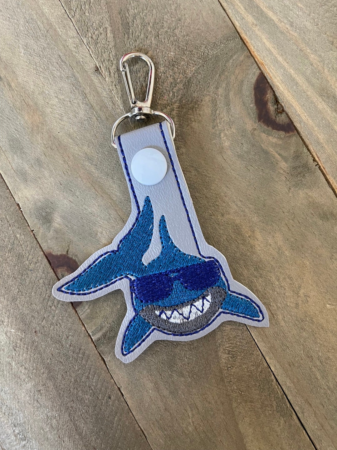 Cool Shark Snaptab / Key Fob - Etsy