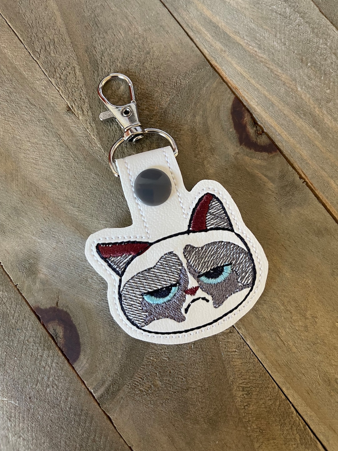 Angry Cat Themed Keychain/key Fob - Etsy
