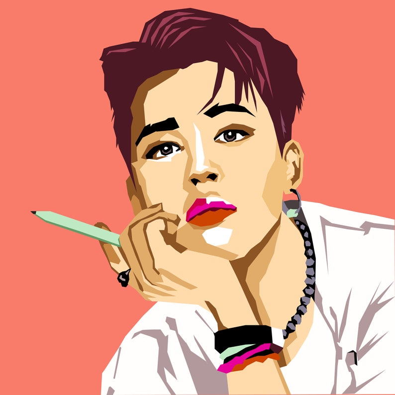 Bts Portrait, Vector Design BTS Army, Kpop Bts, Bts Wall Art, Bts Room ...
