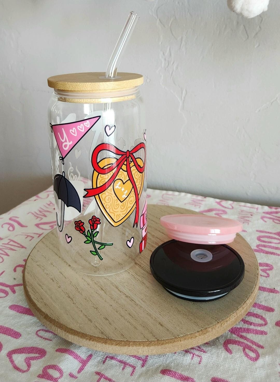 Gilmore Girls Iced Coffee Cup: Luke's Diner Glass Cup With Straw - Etsy