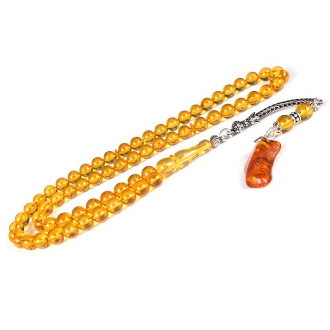 Special Made 66 Habbe Arabic Drop Amber Rosaryislamic Prayer - Etsy