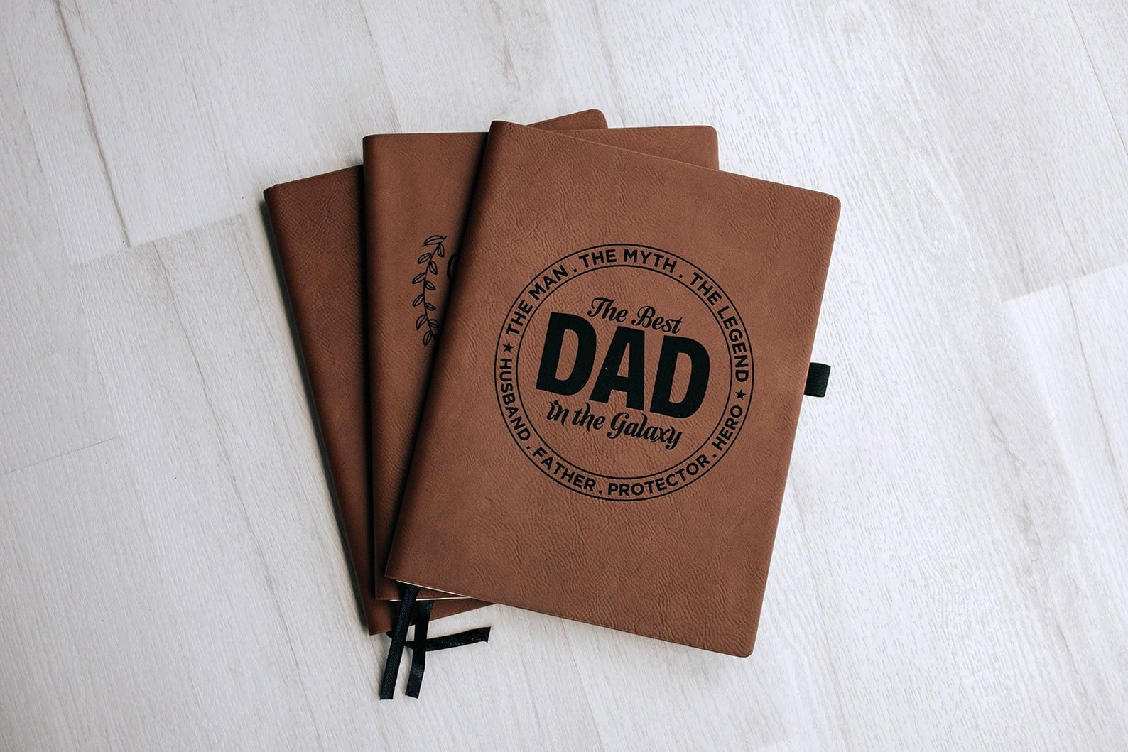Dad Notebook, Fathers Day Gift Ideas, Lined Brown Leatherette Journal ...
