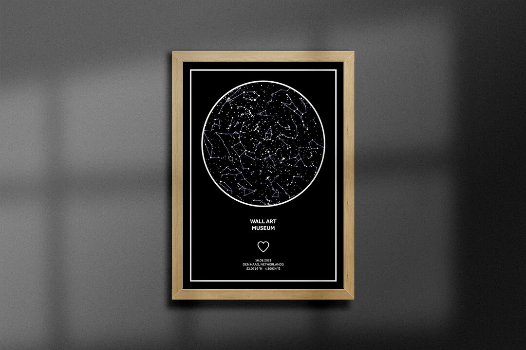Custom Star Map Personalized Star Map Star Map Print Wall Art Museum - Etsy