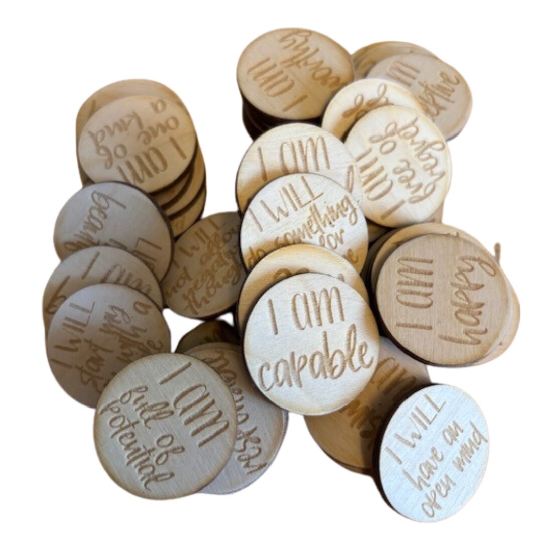 Custom Engraved Affirmation Tokens, Mother's Day Inspirational Gift ...