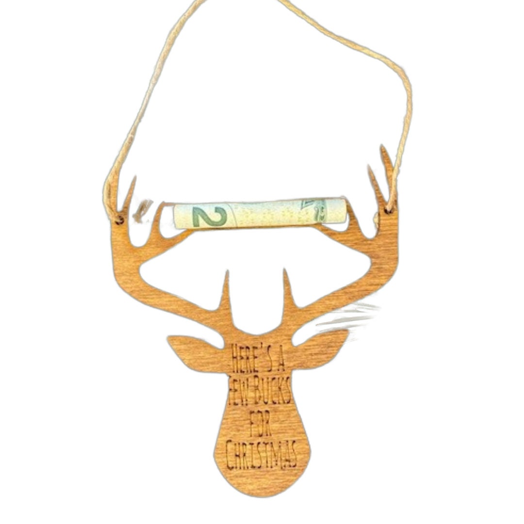 Christmas Deer Head Money Holder, Gift Giving Ornament, for Hunters ...