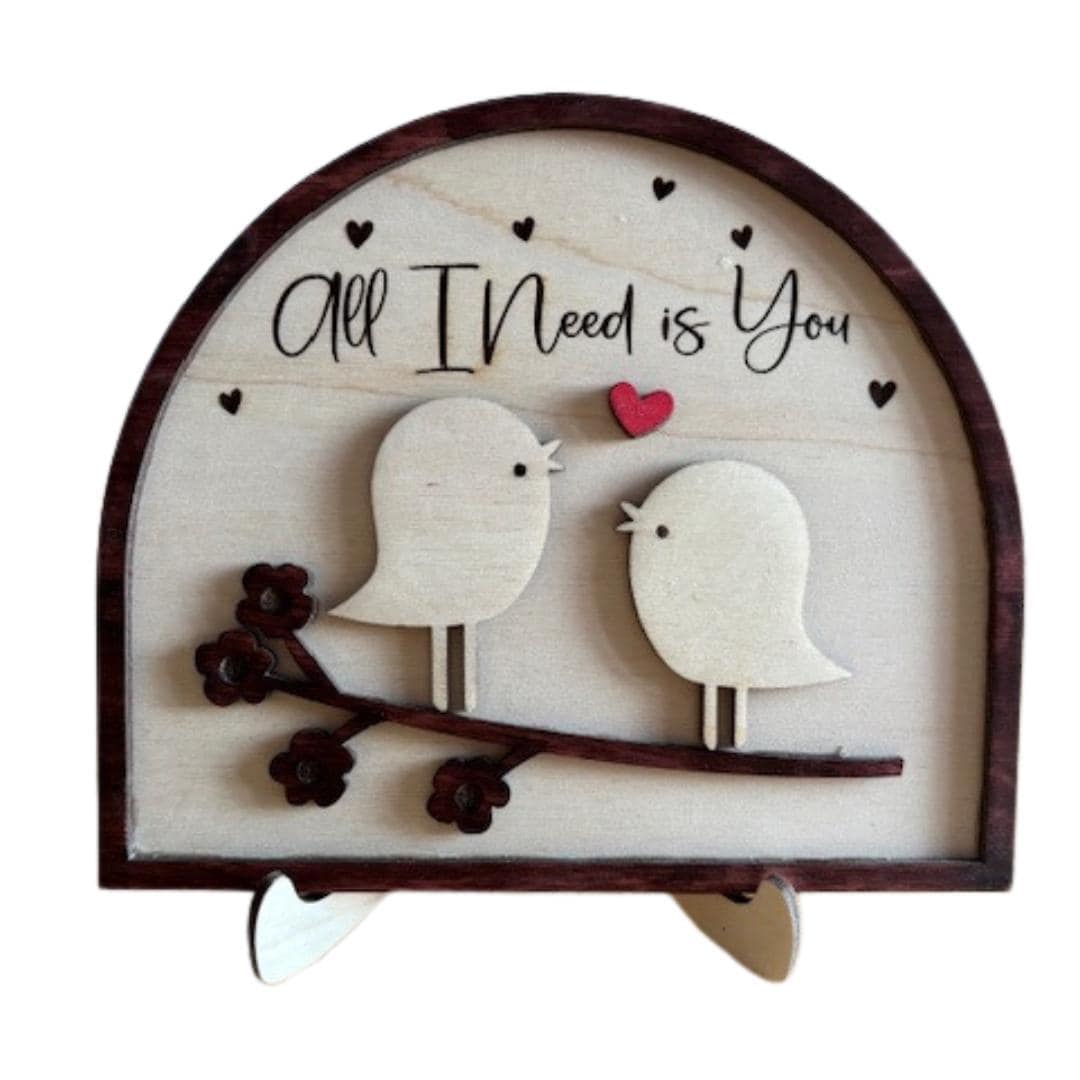 Personalized Love Birds Couple Sign – Romantic Wood Décor With Easel - Etsy
