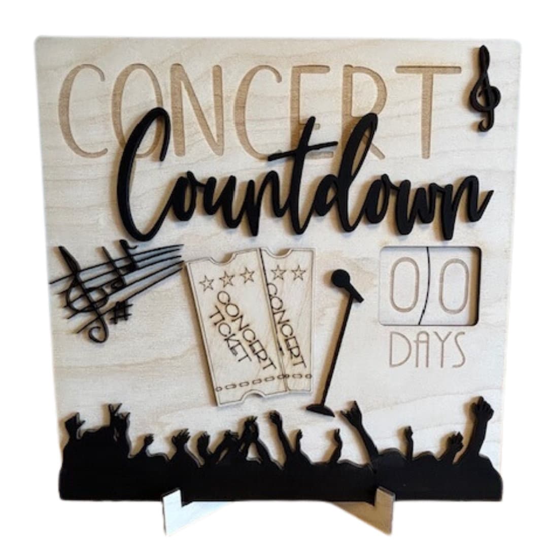 Custom Concert Countdown Calendar: Handmade Baltic Birch Music Gift - Etsy