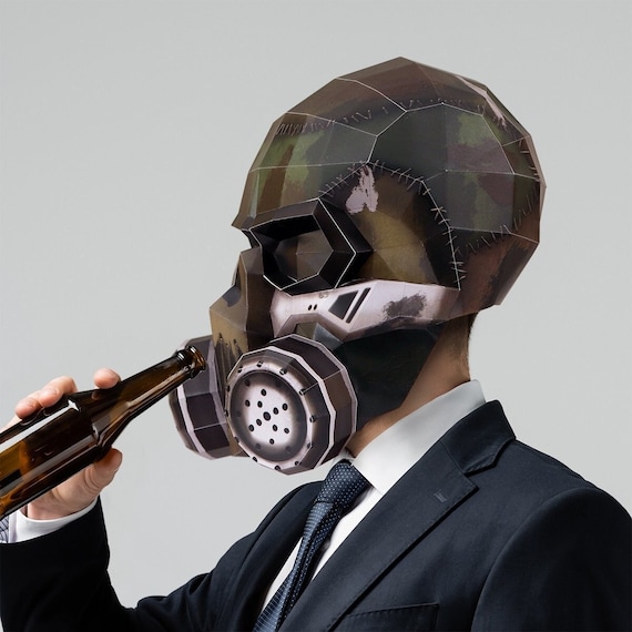 Military Gas Papercraft Mask Gas Mask Template DIY Paper - Etsy