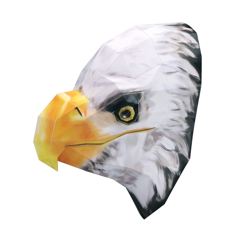 Bald Eagle Papercraft Mask, Eagle Mask Template, DIY Paper Mask,low ...