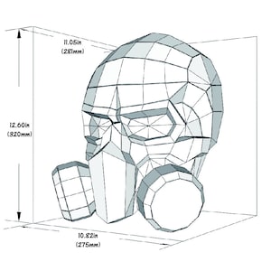 Military Gas Papercraft Mask, Gas Mask Template, DIY Paper Mask,low ...