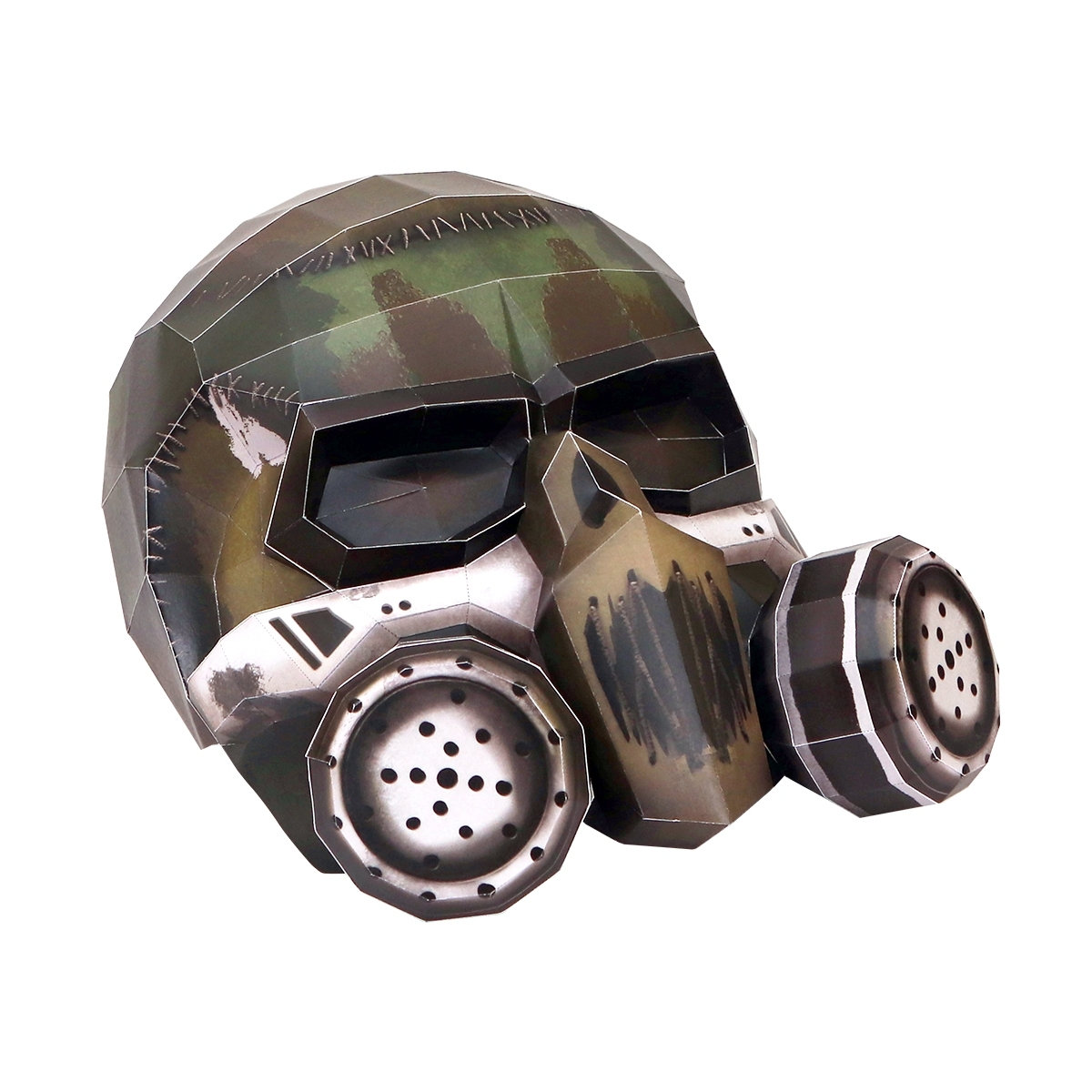 Military Gas Papercraft Mask, Gas Mask Template, DIY Paper Mask,low ...
