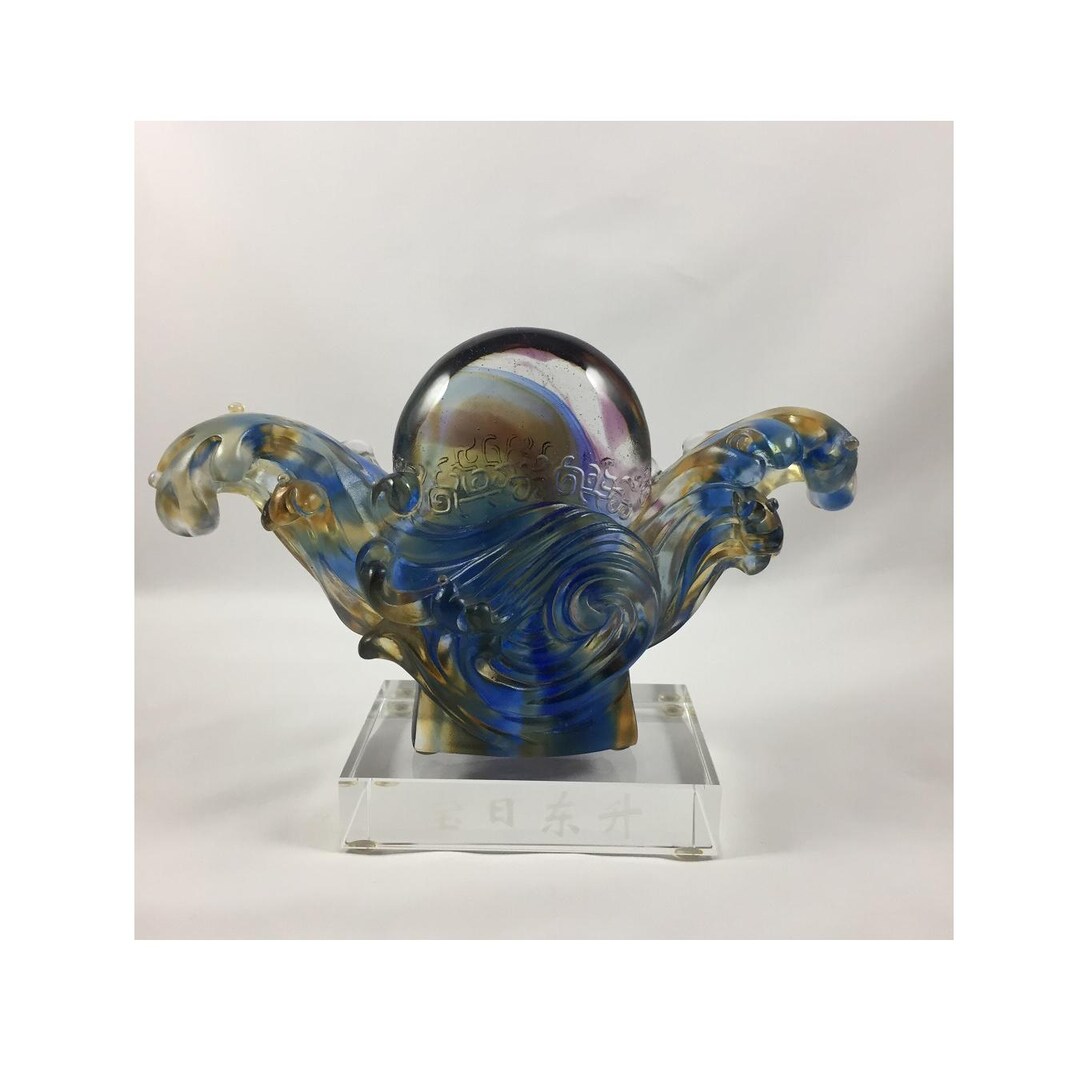 New Rising Sun - Liuli Crystal Glass (coloured Glaze Crystal)-fengshui ...