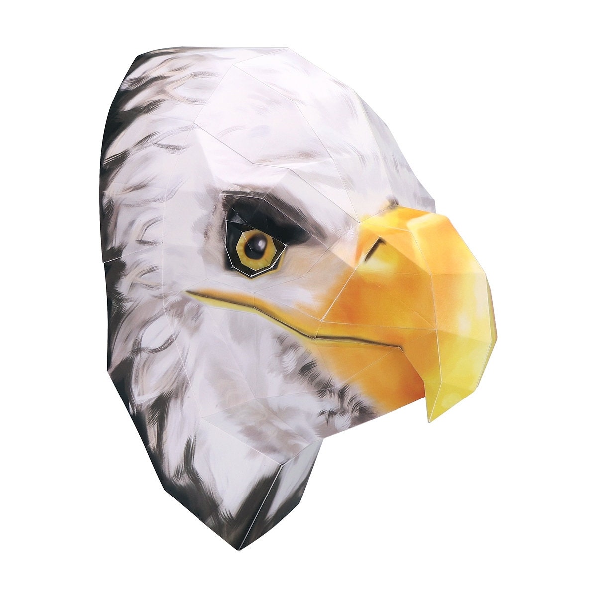 Bald Eagle Papercraft Mask, Eagle Mask Template, DIY Paper Mask,low ...