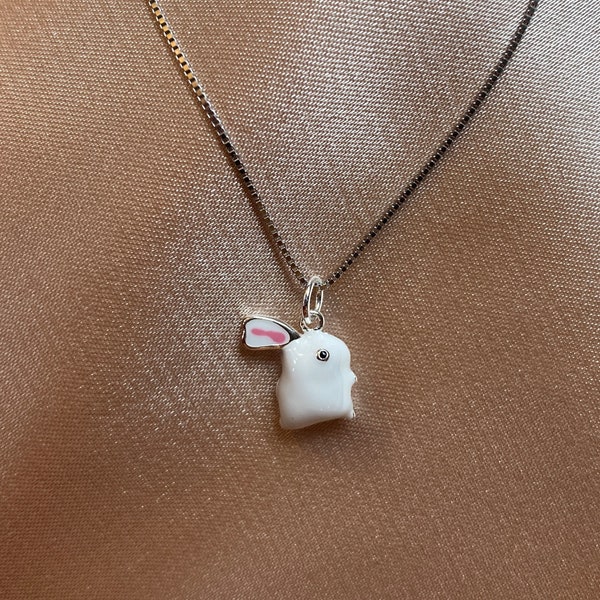 Bunny Necklace - Etsy