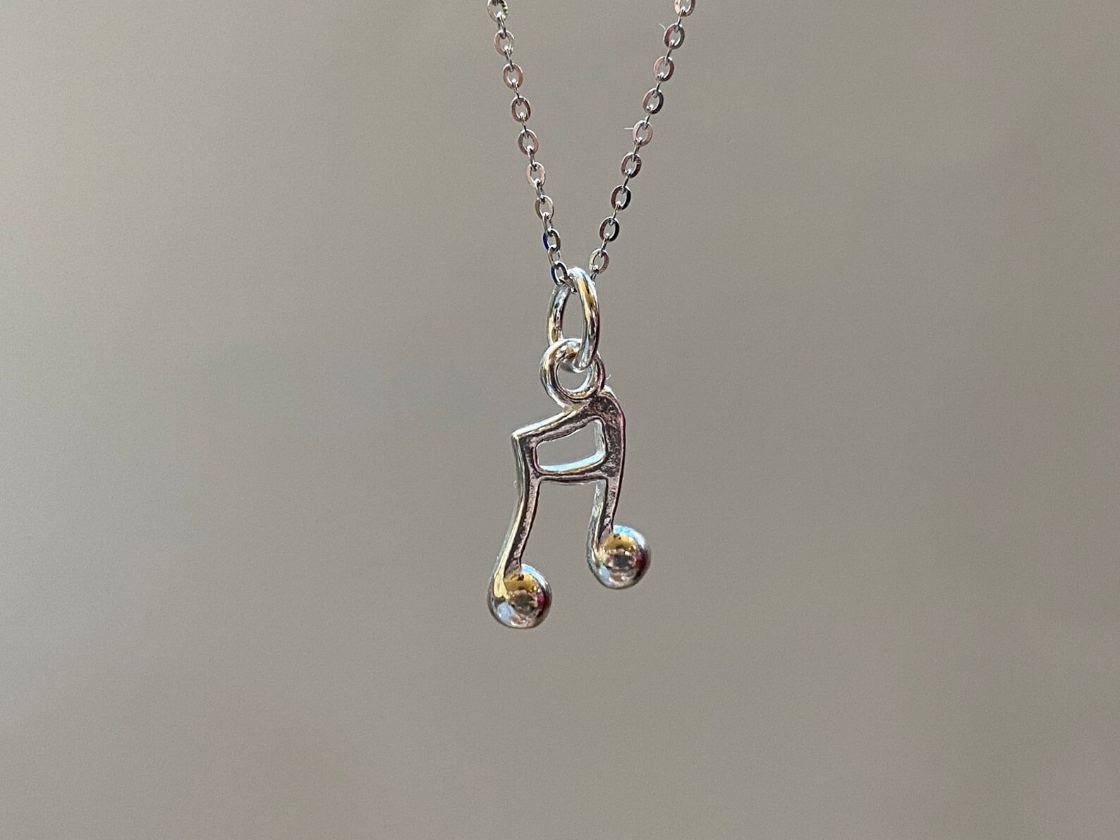 925 Sterling Silver Music Notes Necklace - Etsy