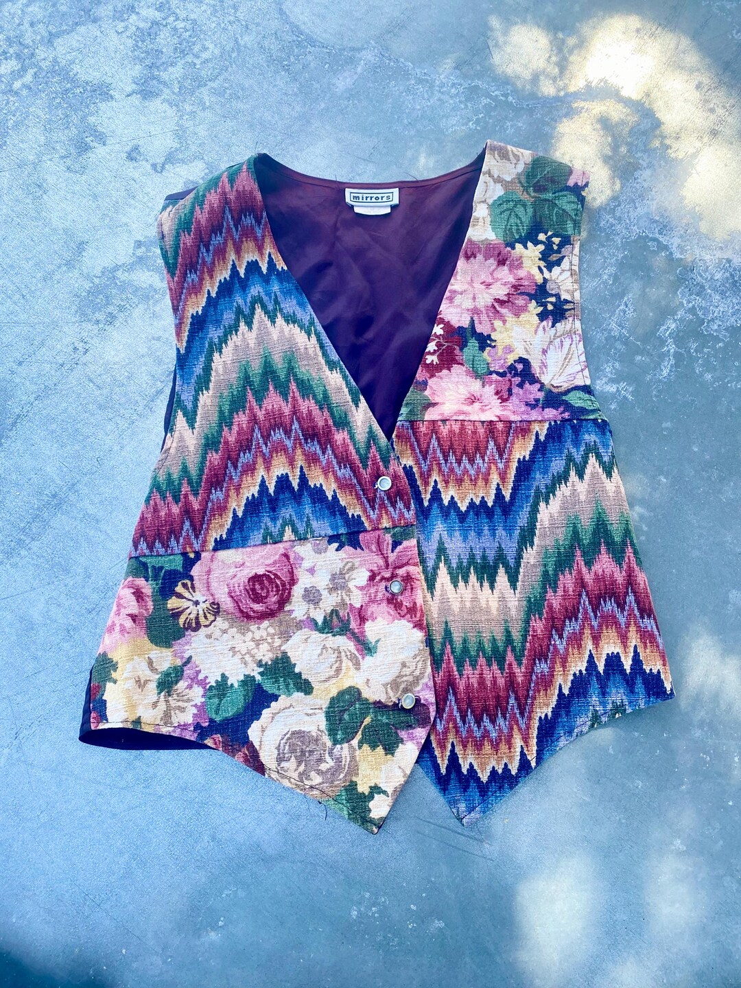 90's Teacher Vest - Vintage Mirrors Vest - Size Large - Etsy