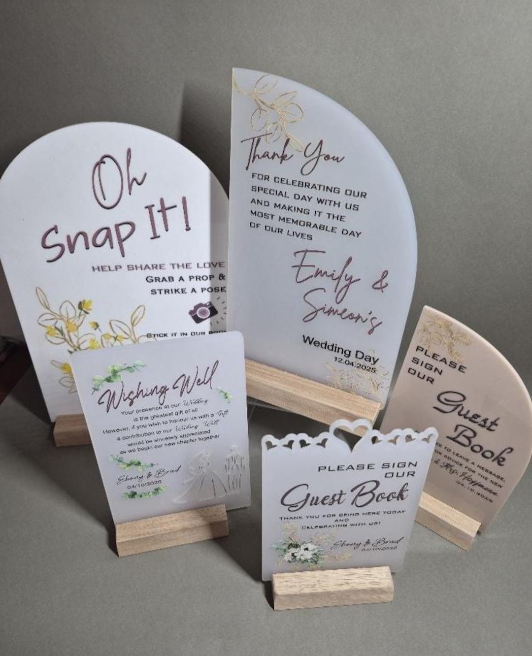 Personalized Acrylic Wedding Sign, Custom Event Decor, Table Signs ...