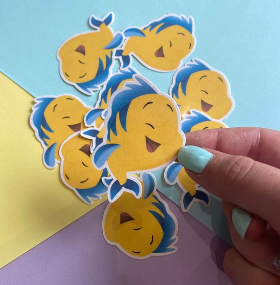 Flounder Sticker Disney Little Mermaid Guppy Die Cut - Etsy