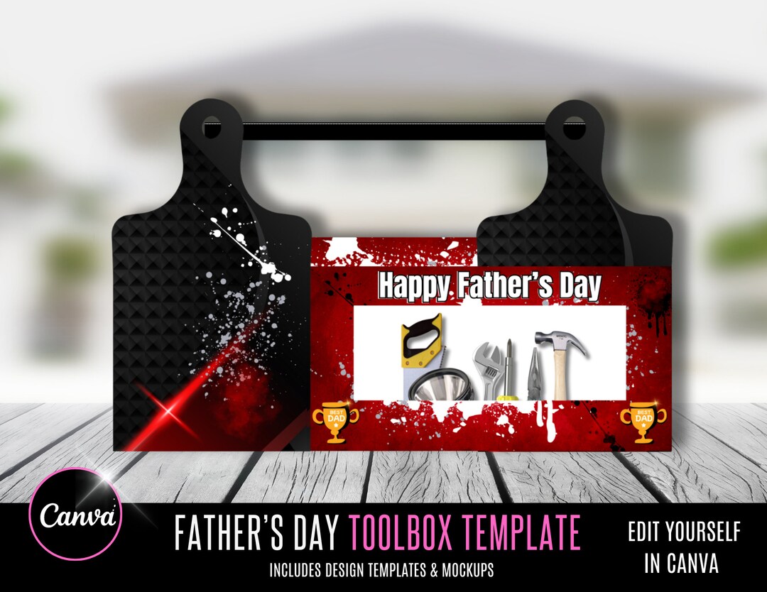 Father’s Day Toolbox Template, Toolbox Template, DIY Template, Fathers ...