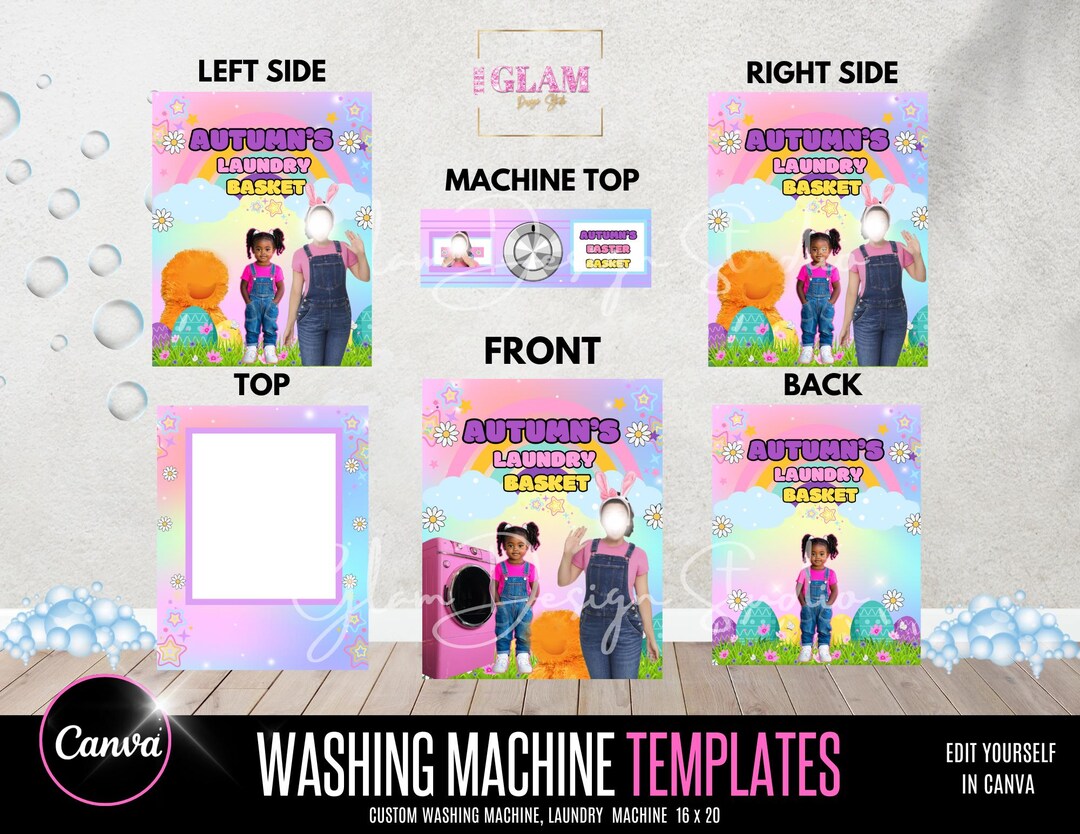 Easter Laundry Washer Machine, 16x20, Easter Vending Machine, Washing ...