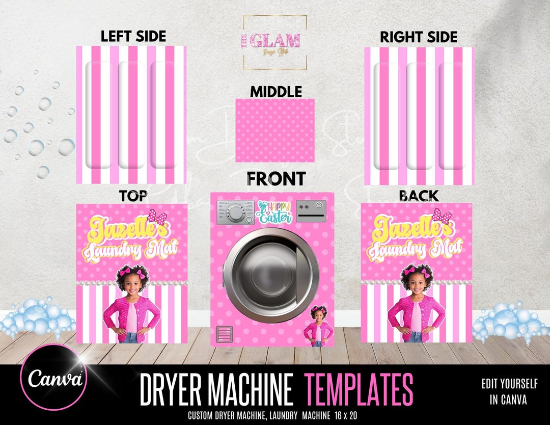 Easter Laundry Dryer Machine, 16x20, Easter Vending Machine, Washing ...