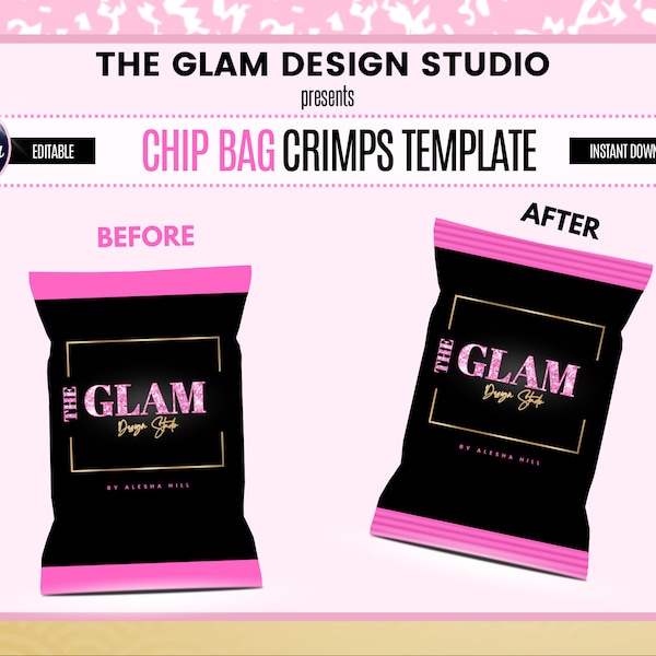 Chip Bag Template for Cricut - Etsy