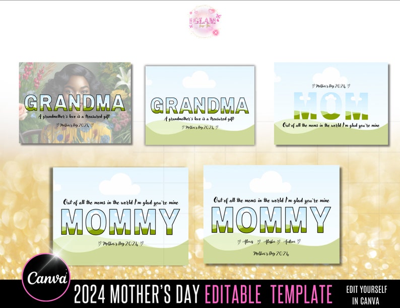 2024 Mothers Day Editable Canva Template, Mothers Day Gift Mothers Day ...