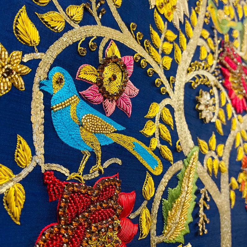 Original Handmade tree of Life Artwork on Raw Silk Fabric - Etsy