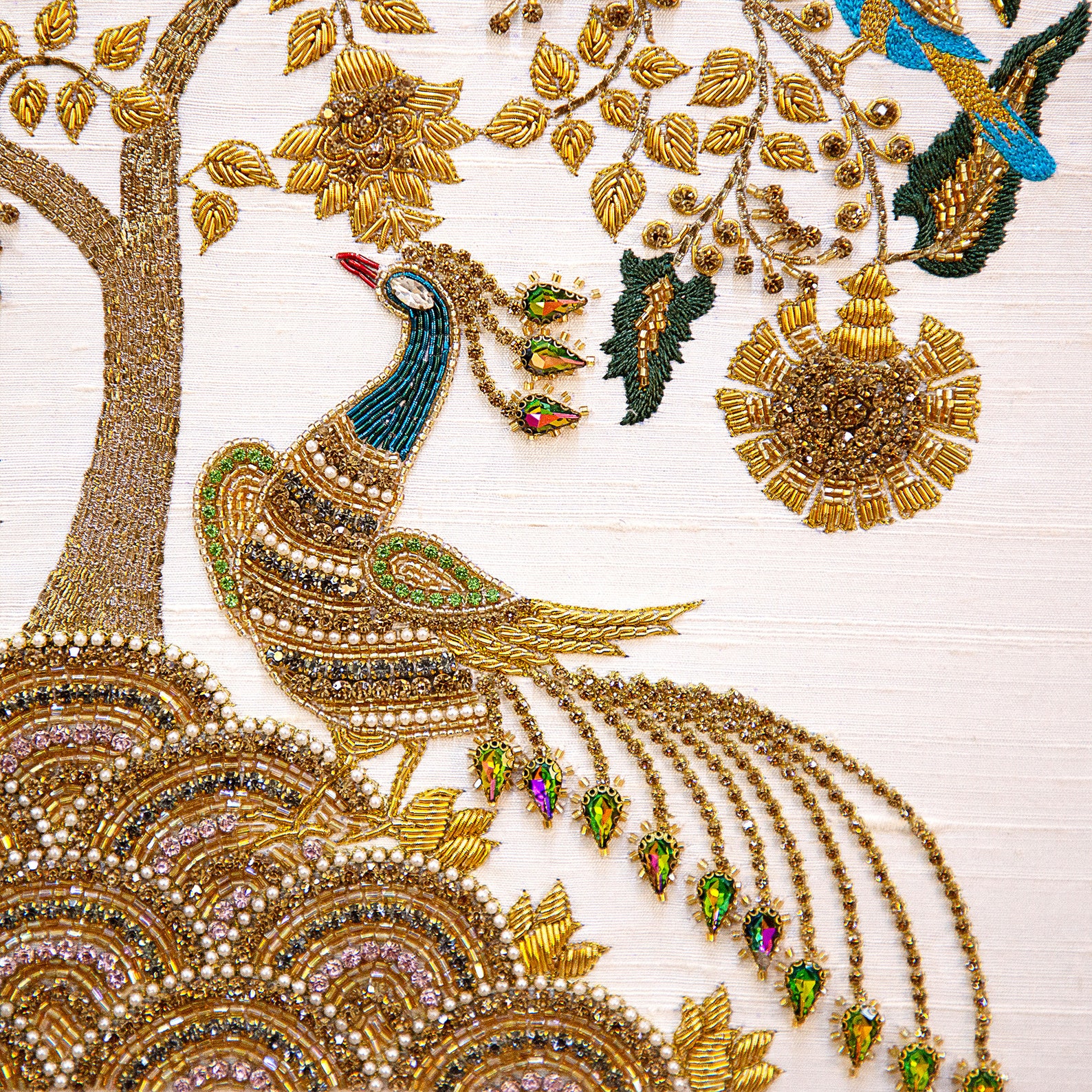 India Wall Art of Kalpataru Tree of Life Embroidery & - Etsy
