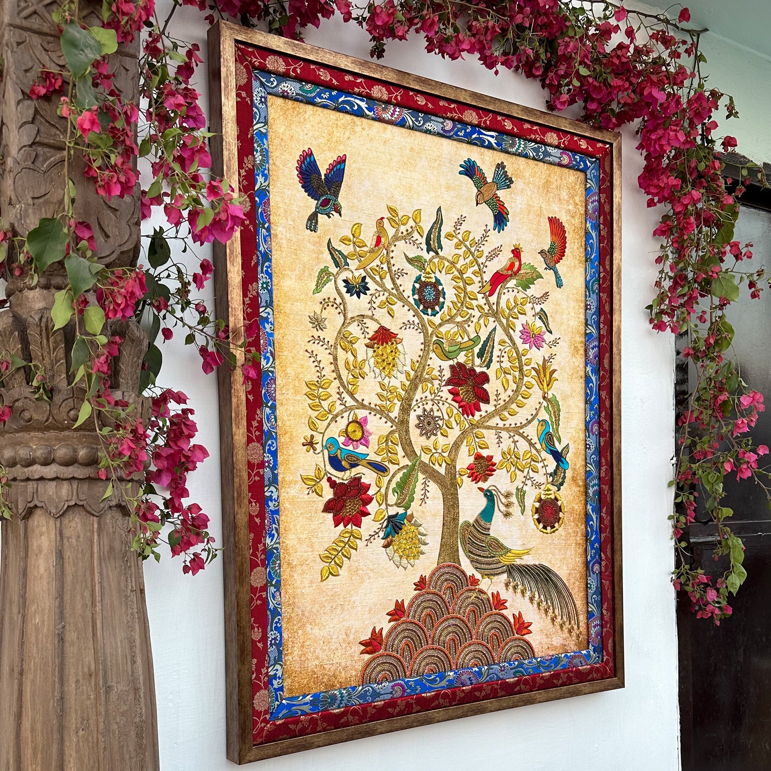 Handmade Bespoke Luxury Artwork From India “kalpvriksh” Divine Tree of ...