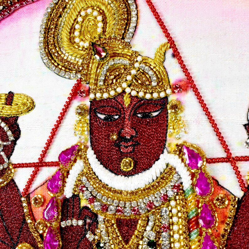 Shree Sudarshan Swaroop Shrinathji Kavach Yantra Chakra Artwork Hindu ...