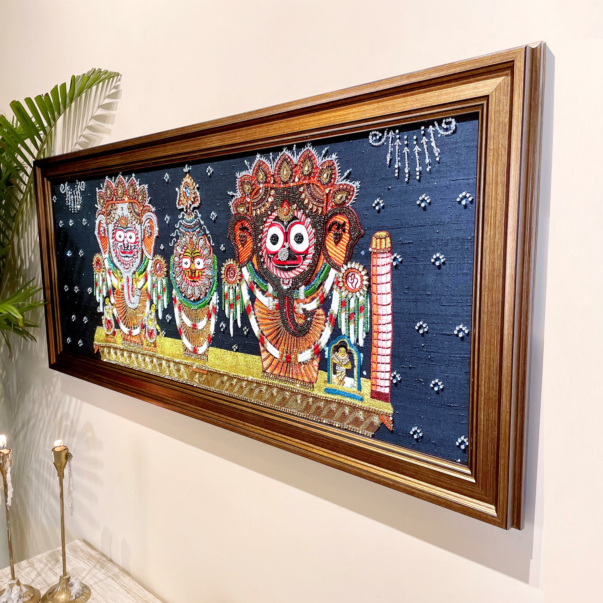 Lord Jagannath Baladev and Subhadra Bejewelled Handmade Artwork for ...