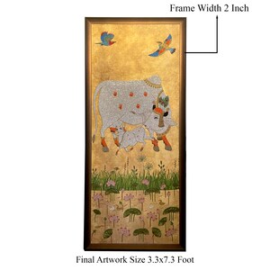 Surabhi Cow & Calf, the Hindu Goddess of Abundance. Handmade Bejewelled ...