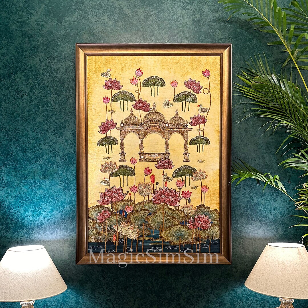 Precious Bejewelled Handmade Artwork Lake of Tranquility Made by ...
