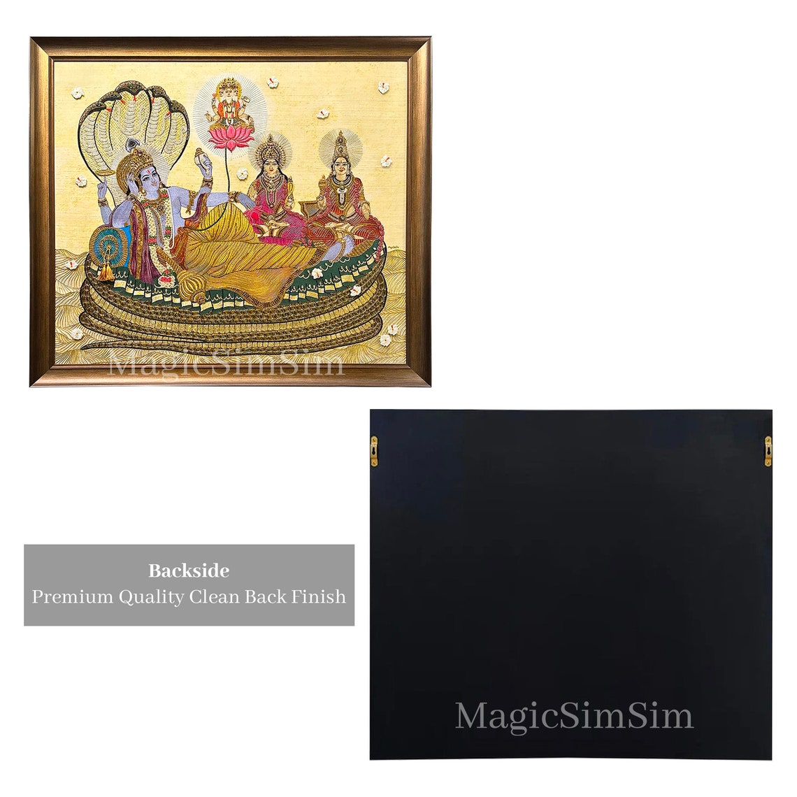 Ananthasayanam – Lord Vishnu With Goddess Sridevi Bhudevi & Lord Brahma ...