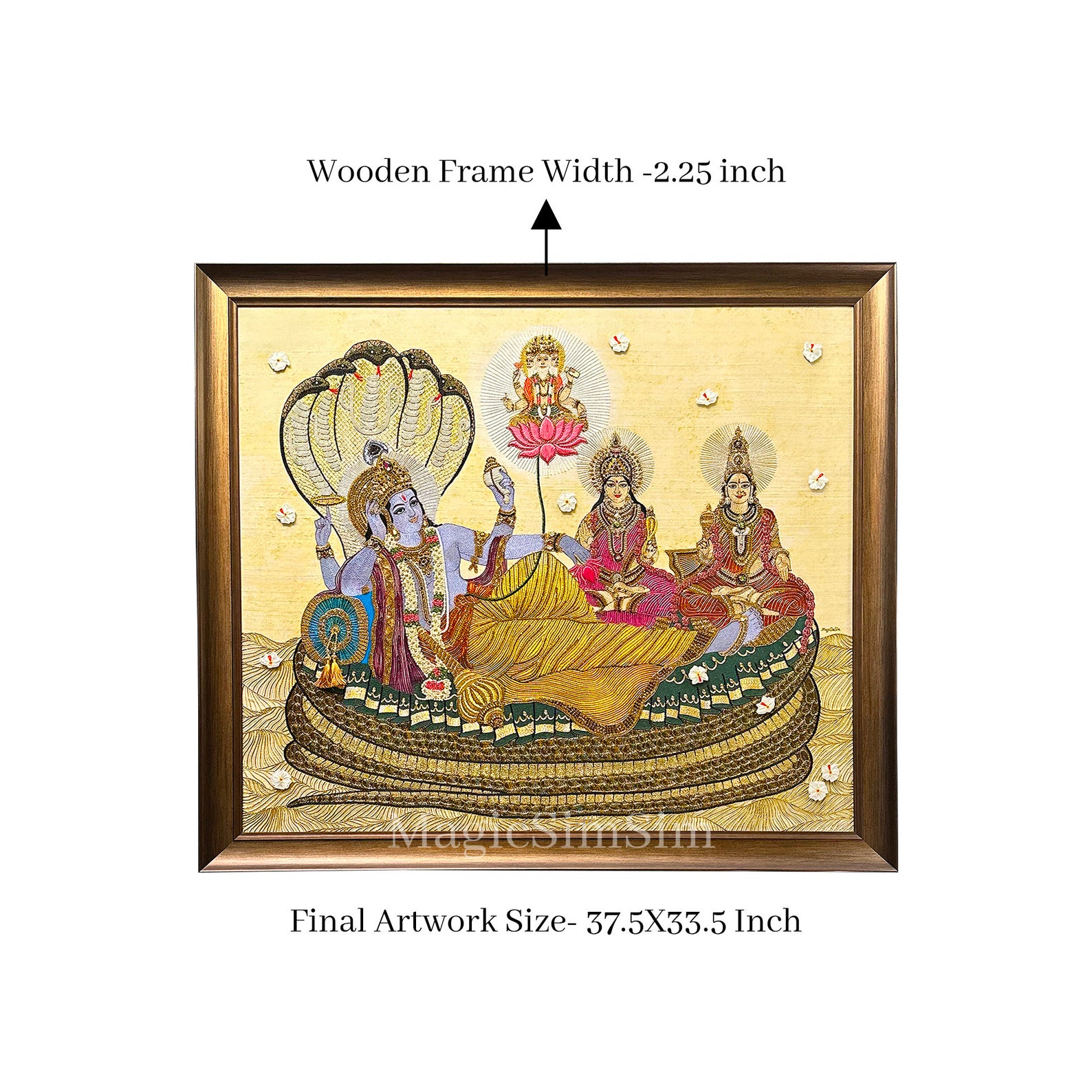 Ananthasayanam – Lord Vishnu With Goddess Sridevi Bhudevi & Lord Brahma ...